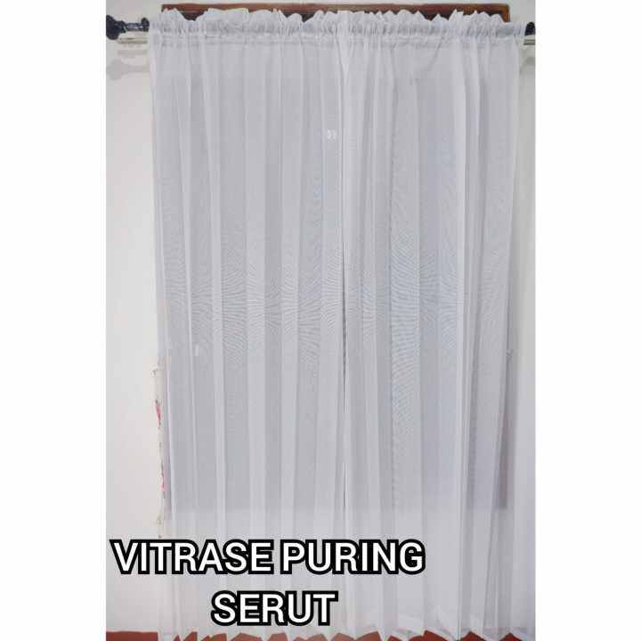 Vitrase Polos Transfaran Model Serut | Lazada Indonesia
