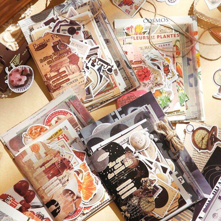 100 Sheets Vintage Collection Material Paper Junk Journal Planner