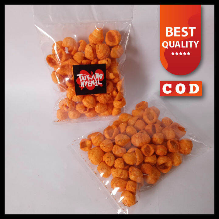 makanan ringan kerupuk keong kerang rambo pedas isi 200 gram snack ...