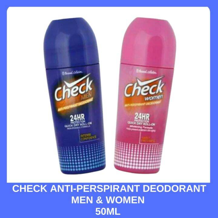 Personal Collection Check Deodorant Men & Women 50ml | Lazada PH