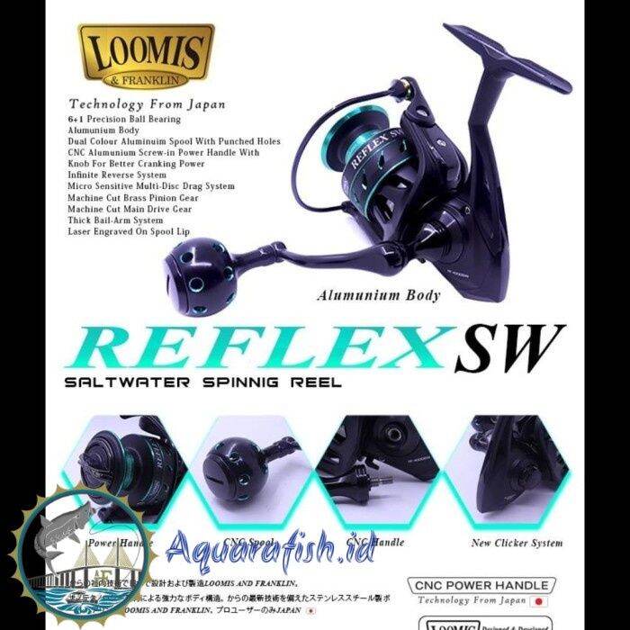 Reel Pancing loomis reflex sw 3000 power handel body full metal Reel ...
