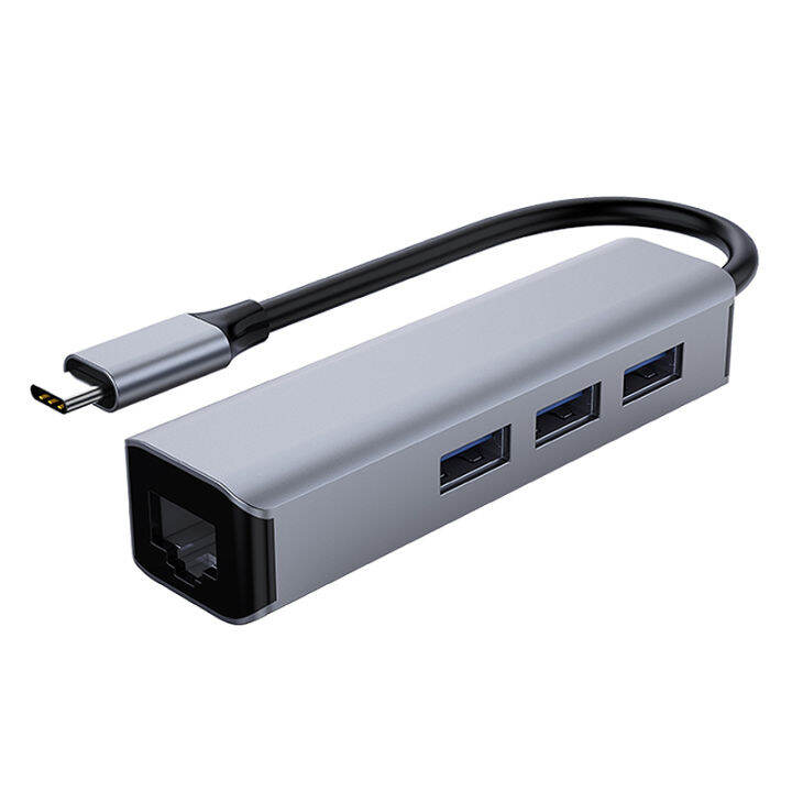 Type-C 4 in 1 Hub, Type-C to Gigabit Network Interface + 3 USB3.0 Port ...