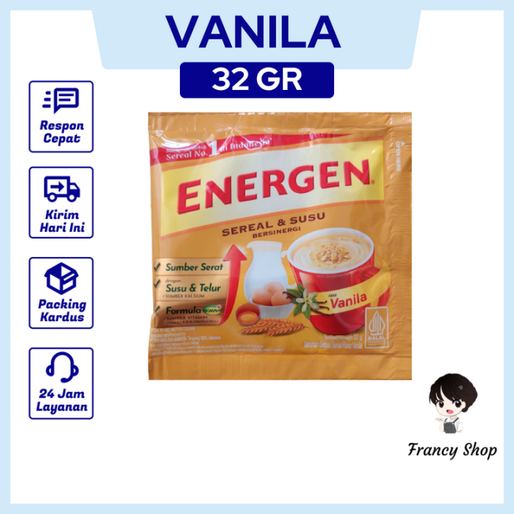 Energen Sereal & Susu Rasa Vanilla Vanila Sachet 32 gr | Lazada Indonesia