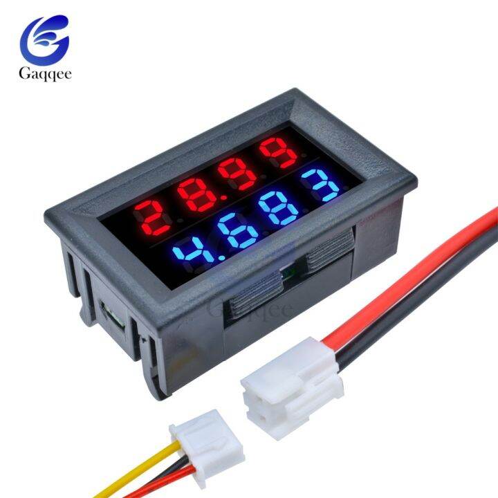 Digital DC Voltmeter Ammeter 4 Bit 5 Wires DC 200V 10A Voltage Current Amp Panel Meter Power ...