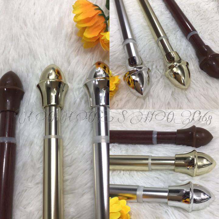 THICK Extendable Adjustable Set Curtain Rod Wooden Design, Rods Home ...