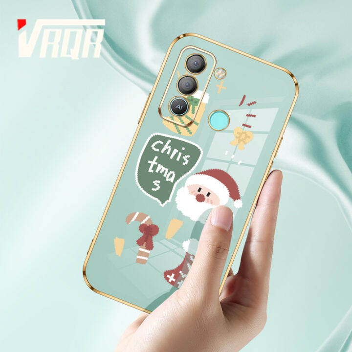 VRQR Tecno POP 5 LTE/BD4/BD4i/BD4a ชุบทองเคสโทรศัพท์ปลอกนิ่มลาย ...