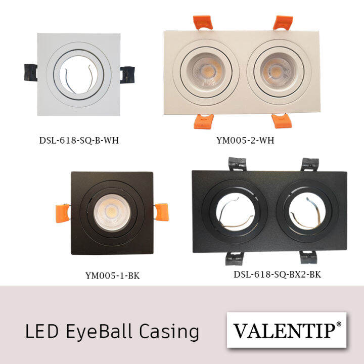 YET LED Eyeball Casing Ceiling Lighting Spot EyeBall Black White Casing ...
