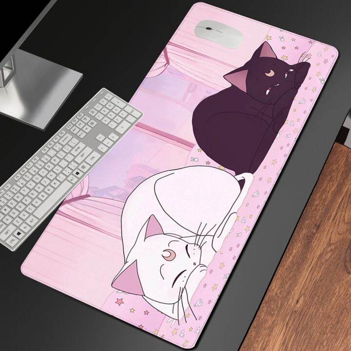 Pink Mouse Pad Kawaii Mouse Pad with Cats Mouse Carpet Computer Mouse ...