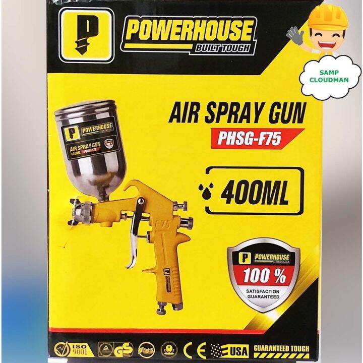Powerhouse USA Gravity Type Air Spray Gun with 400ml Cup Paint Sprayer 1.5mm Nozzle | Lazada PH