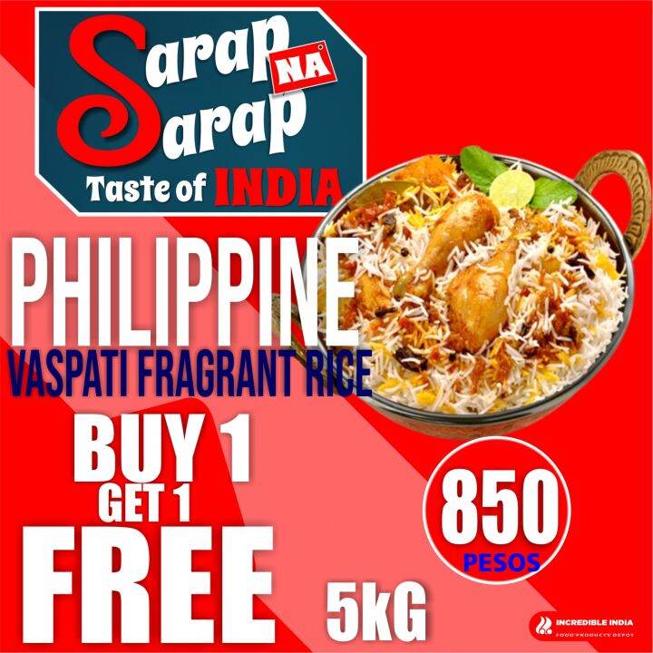 SARAP NA SARAP Philippines Vaspati Fragrant Rice in Porch 5kg (Buy 1 ...
