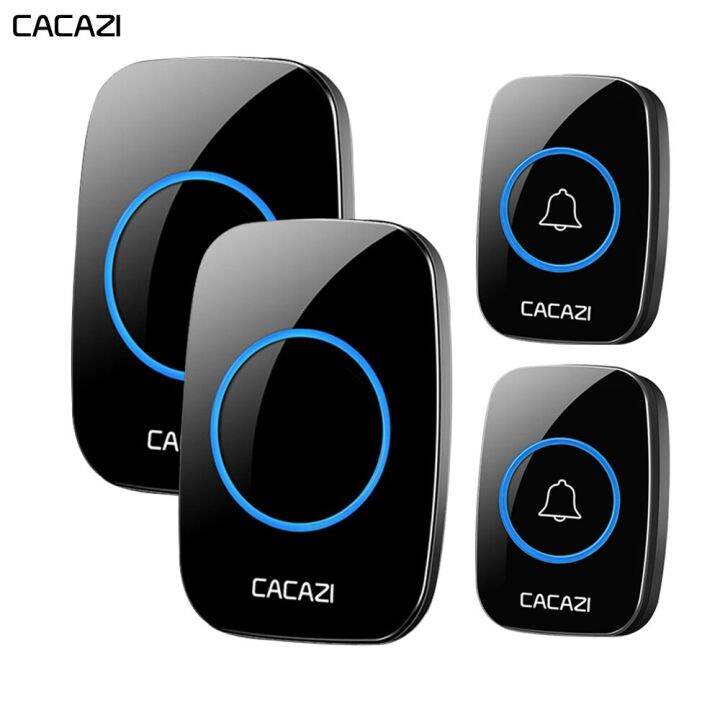 CACAZI Waterproof Outdoor Wireless Doorbell Call Bell For Elderly 100 ...