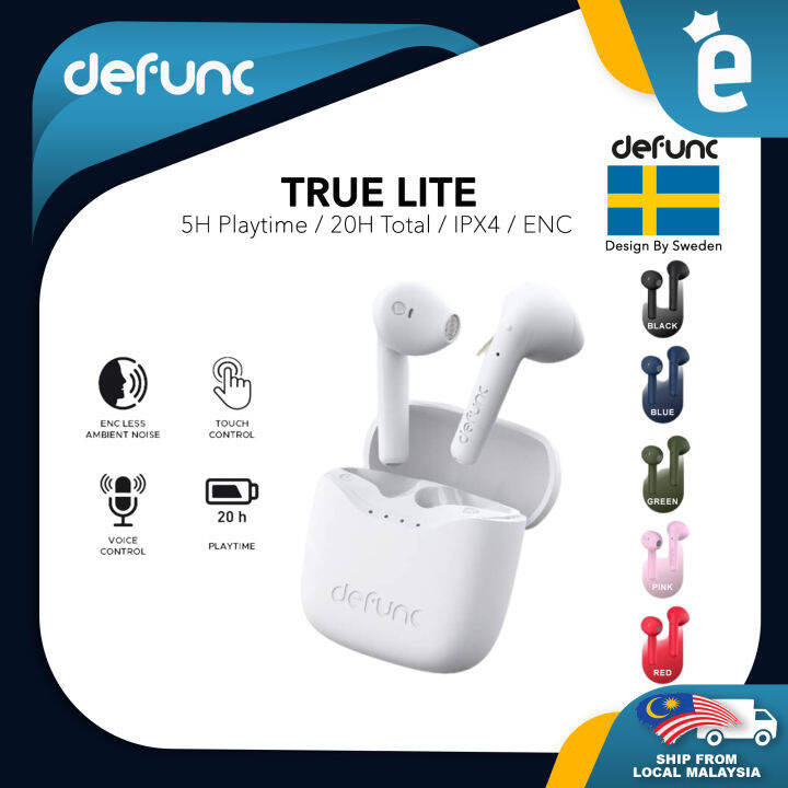 DEFUNC True Lite Wireless Earbuds | 1 Year Defunc Malaysia Warranty | Lazada