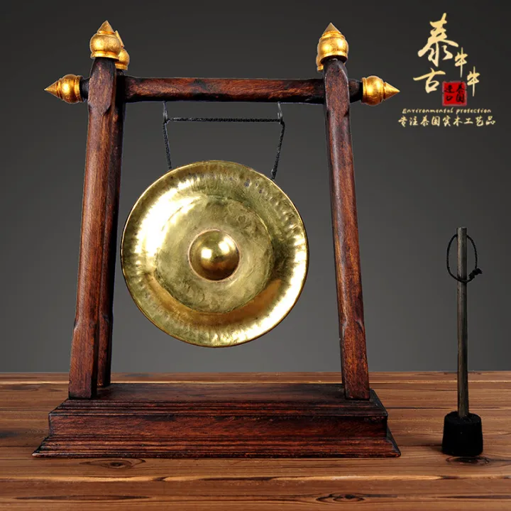 Thai handicrafts bronze gong ornaments Southeast Asian style hotel club ...
