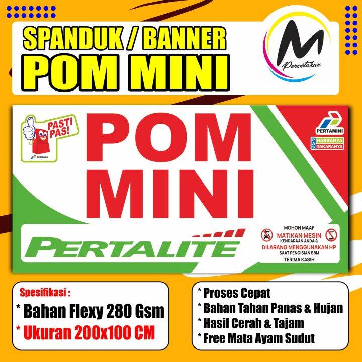 Cetak Banner / Cetak Spanduk / Pom Mini Ukuran 200x100 | Lazada Indonesia