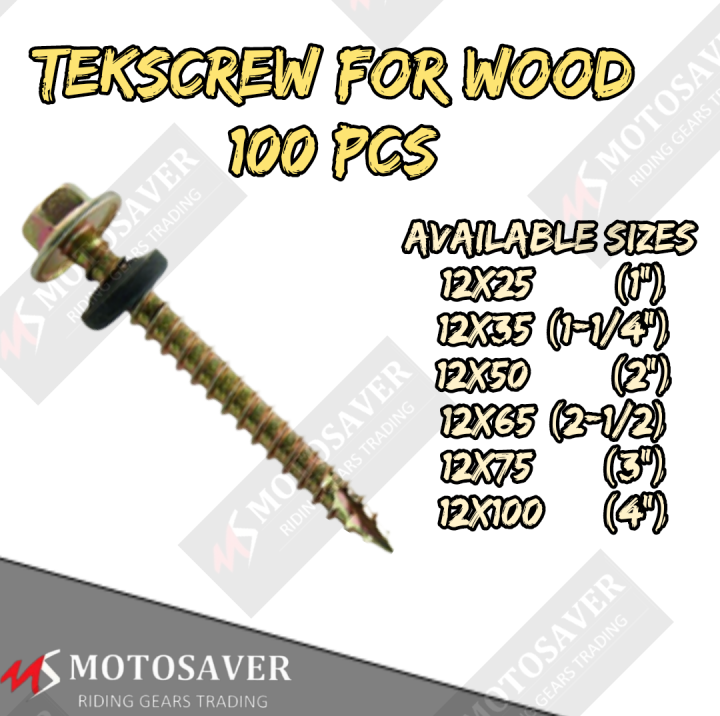 TEKSCREW (FOR WOOD) 100 PCS/PACK | Lazada PH