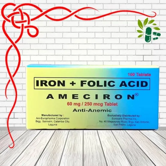 AMECIRON (Iron + Folic Acid) 100 tablets | Lazada PH
