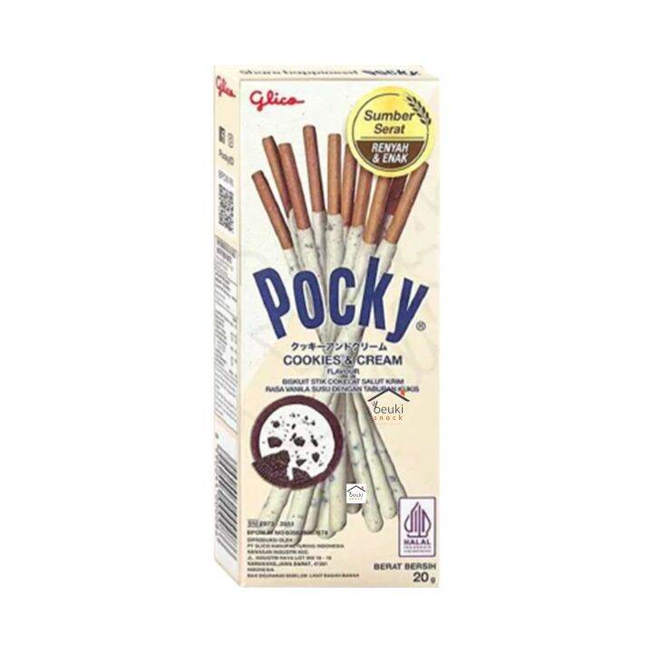 Pocky Mini Half Size Cookies & Cream Biskuit Stik Salut Krim Oreo ...