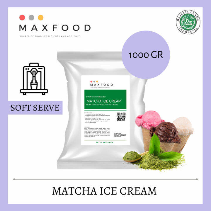 MATCHA SOFT SERVE ICE CREAM / BUBUK ES KRIM RASA GREEN TEA 1 KG ...