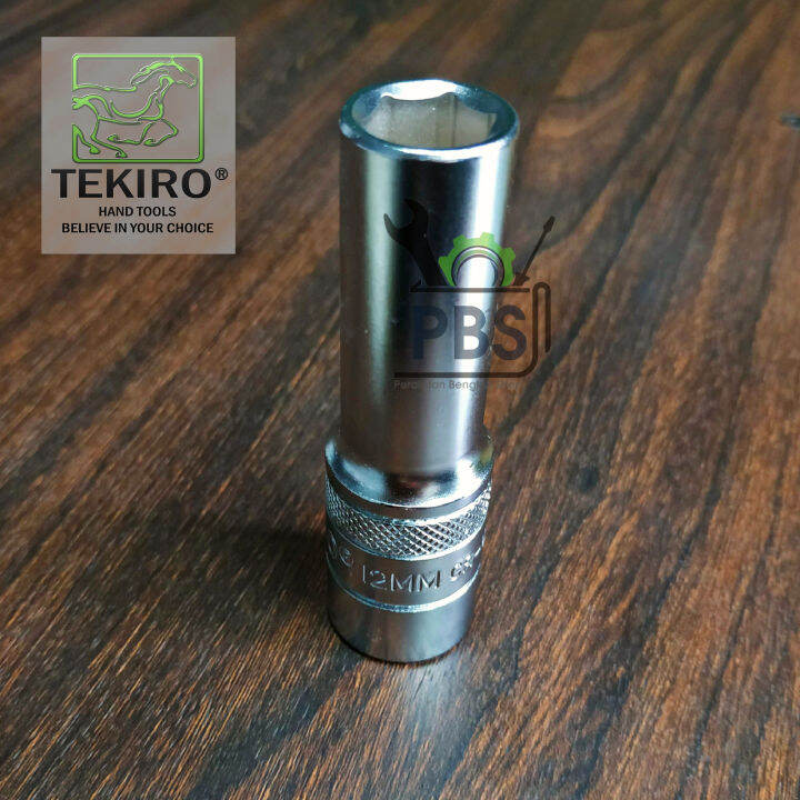Mata Kunci Sock Panjang TEKIRO 12mm 1/2" 6PT . Deep Wall Socket 12mm ...