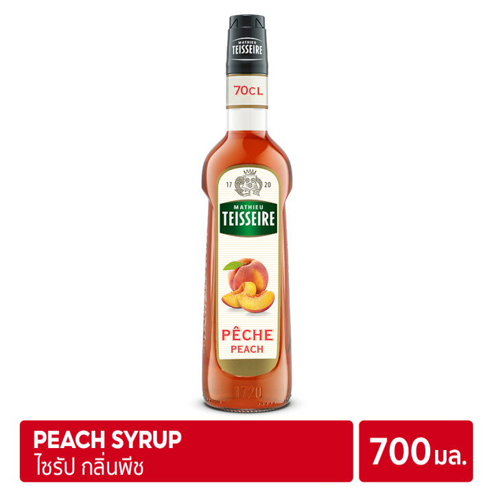 Mathieu Teisseire Peach Syrup 700ml ไซรัป แมททิวเตสแซร์ กลิ่นพีช ...