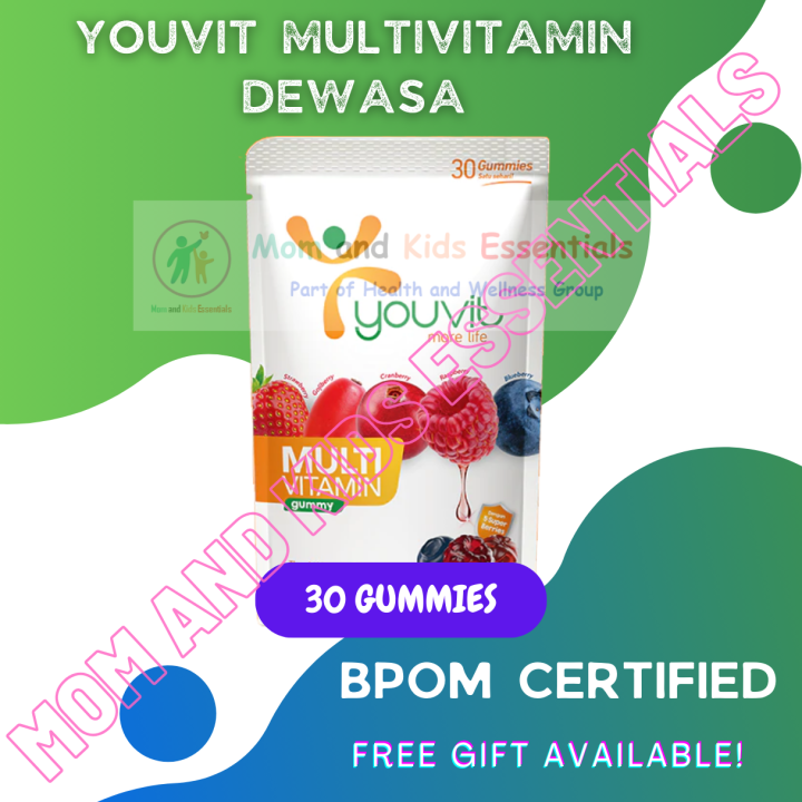 YOUVIT MULTIVITAMIN DEWASA 30 GUMMY TABLET VITAMIN BERRY ADULT YOU VIT ...