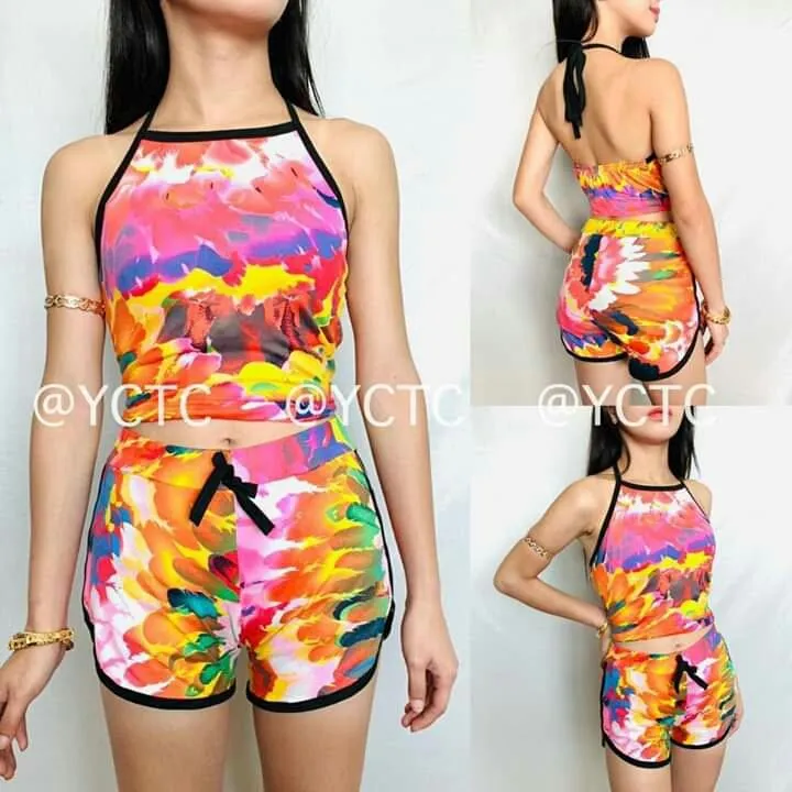 Rainbow Php. 210 terno na Fabric: cotton span Fit small to medium frame ...