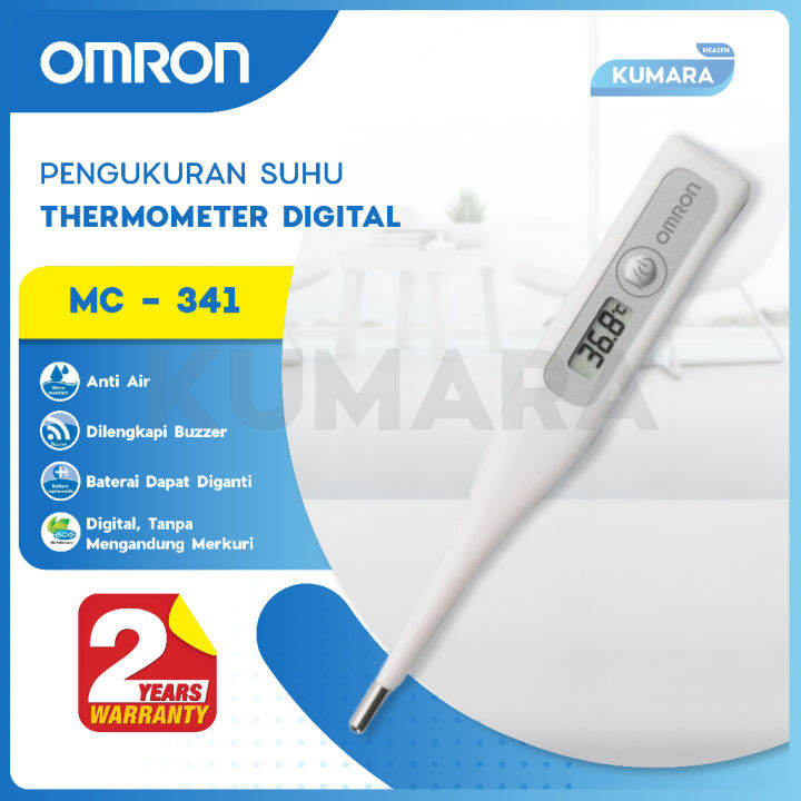 OMRON - Thermometer Digital Omron MC-341 / Thermometer Suhu Digital | Lazada Indonesia