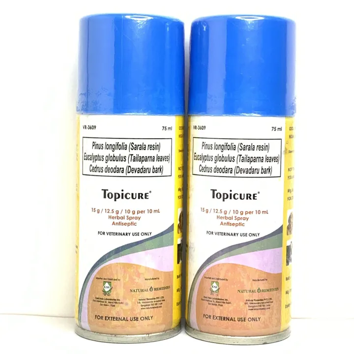 [SOUTH VET] 2pcs Topicure Wound Herbal Pet Spray 75ml / Antiseptic ...