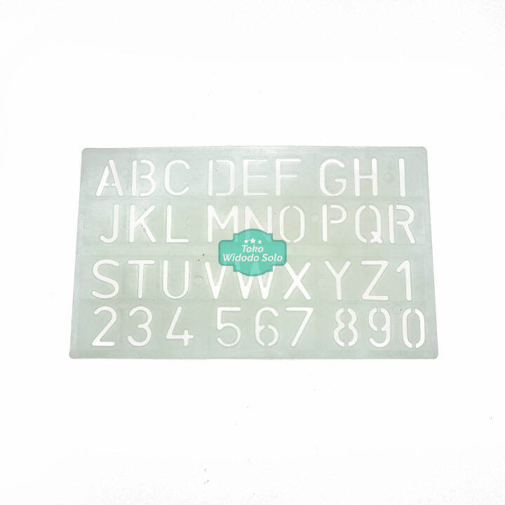 Penggaris Cetakan Huruf 15x24cm 30mm Mal Angka Besar Alfabet Abjad - 1 ...