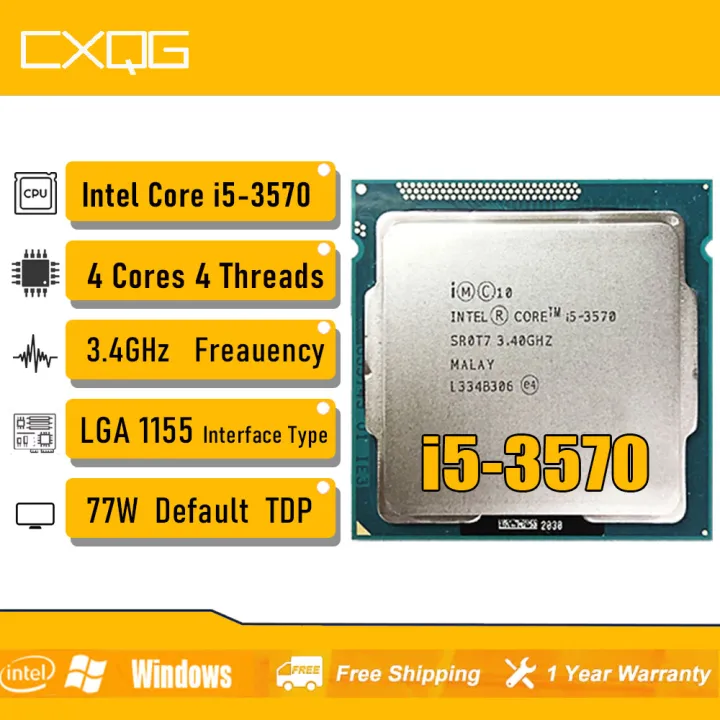 USED Intel Core i5-3570 i5 3570 3.4 GHz 6M 3570 Cores-Quad Desktop 3rd ...