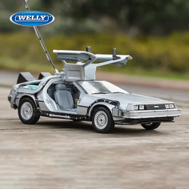 1:24 Diecast Alloy Model Car DMC-12 delorean back to the future Time ...