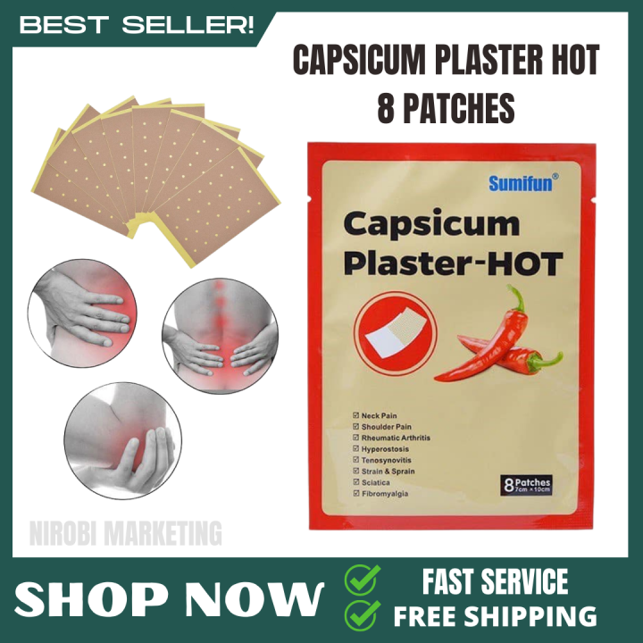HOT DEALS [8 PATCHES] Capsicum Plaster Hot Herbal Medical Patch Pain ...