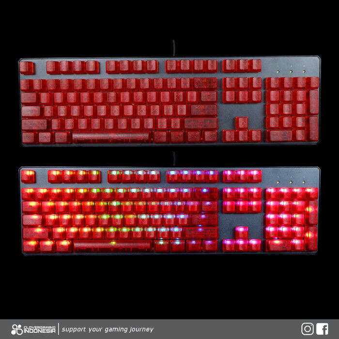 COD Keycaps CLV Transparan Bening 104 Keys Set Mechanical Gaming ...