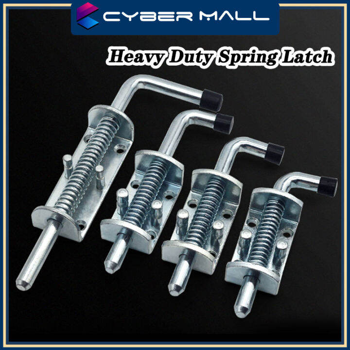 Heavy Duty Spring Latch Metal Lock Barrel Bolt Loaded Latch Hasp ...