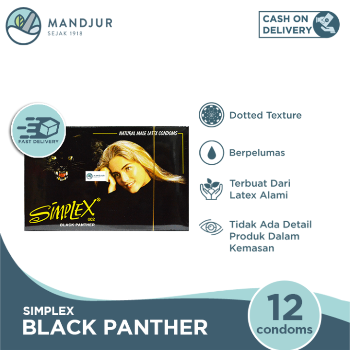 Kondom Simplex Black Panther - Isi 12 | Lazada Indonesia