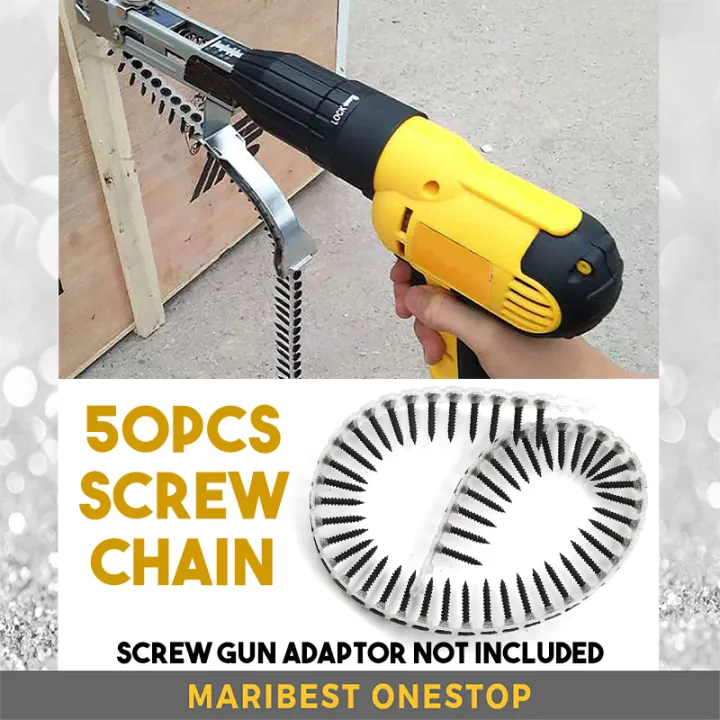 50PCS NAIL SCREW CHAIN ONLY FOR AUTOMATIC CHAIN SCREW GUN ADAPTOR ...