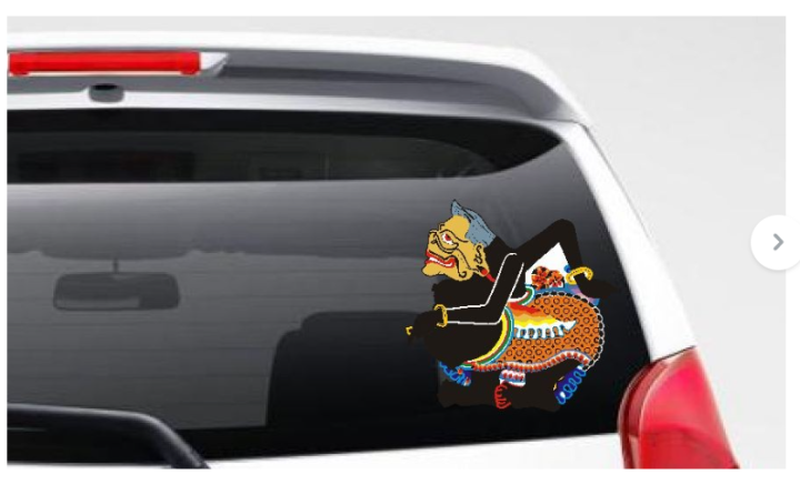 Stiker Punakawan Semar Wayang Aksesoris Mobil Kaca Car Decal Sticker ...
