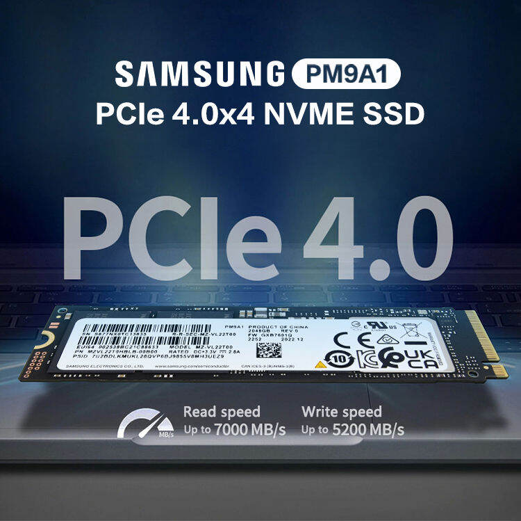 SAMSUNG SSD M2 Nvme PM9A1 256GB 1024GB 2048GB ภายใน Solid State Drive ...