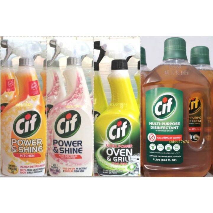 CIF POWER SHINE DEGREASER ANTI BACTERIAL MULTI PURPOSE CLEANER kitchen ...