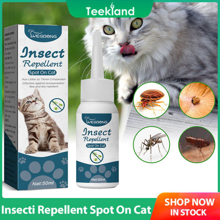 Teekland 1.7oz Cat Flea and Tick Drops for Pets Safety Dogs Insecticide ...