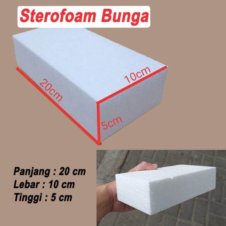 Sterofoam Flower Busa bunga Oasis bunga Styrofoam Bunga Sterofoam Buket 20 x 10x 5 cm | Lazada ...