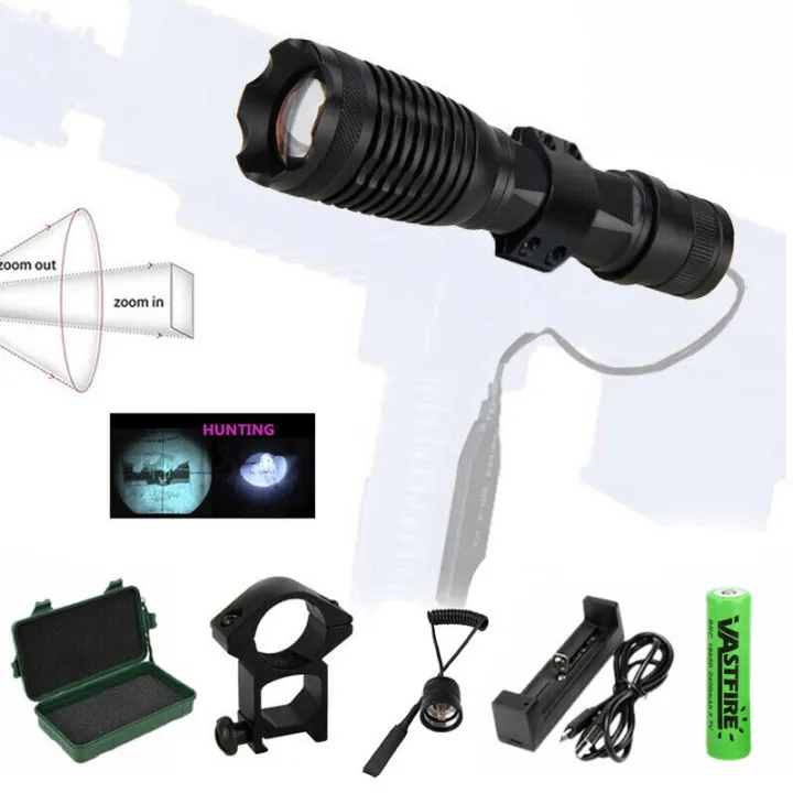 Tactical IR Night Vision Light 940nm IR Infrared LED Flashlight +18650 ...