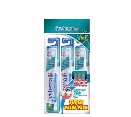 SYSTEMA Toothbrush Super Value Pack COMFORT 3's | Lazada