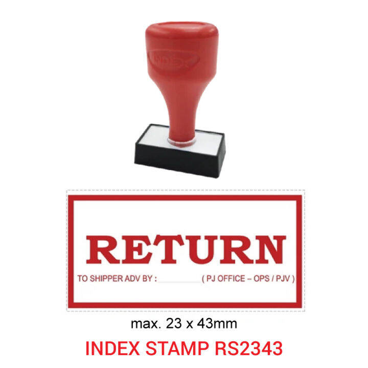 Index Stamp RS2343 Traditional Red Rubber Stamp Custom Made (max. 23 x ...