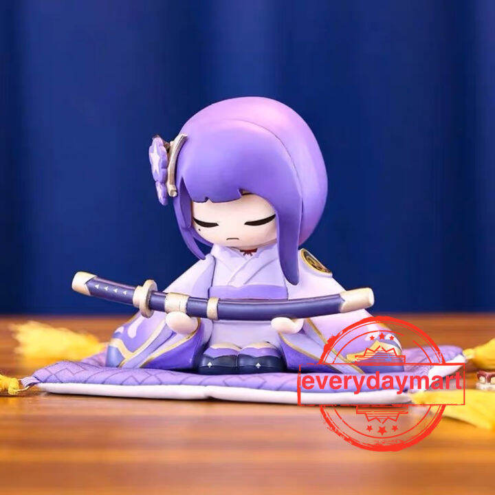 GENSHIN IMPACT🔥RAIDEN SHOGUN SITTING POSE Q VERSION 9cm🔥ACTION FIGURE ...