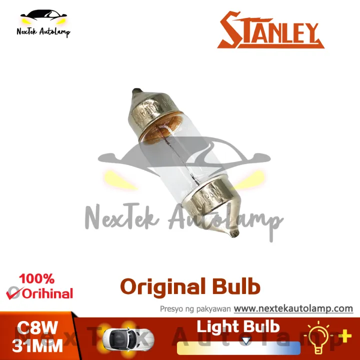 STANLEY Festoon C8W 31mm 12V 8W Car Bulb Plate Retrofit Interior Lamp ...