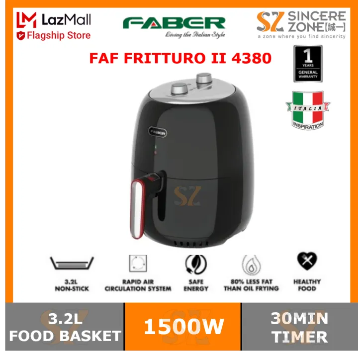 FABER FAF-FRITTURO II 4380 1500W / 3.2L AIR FRYER | Lazada