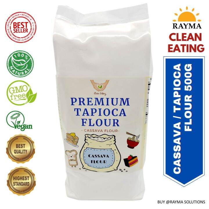 CLEAN EATING Premium Tapioca Flour / Cassava Flour, Gluten Free, 500g ...