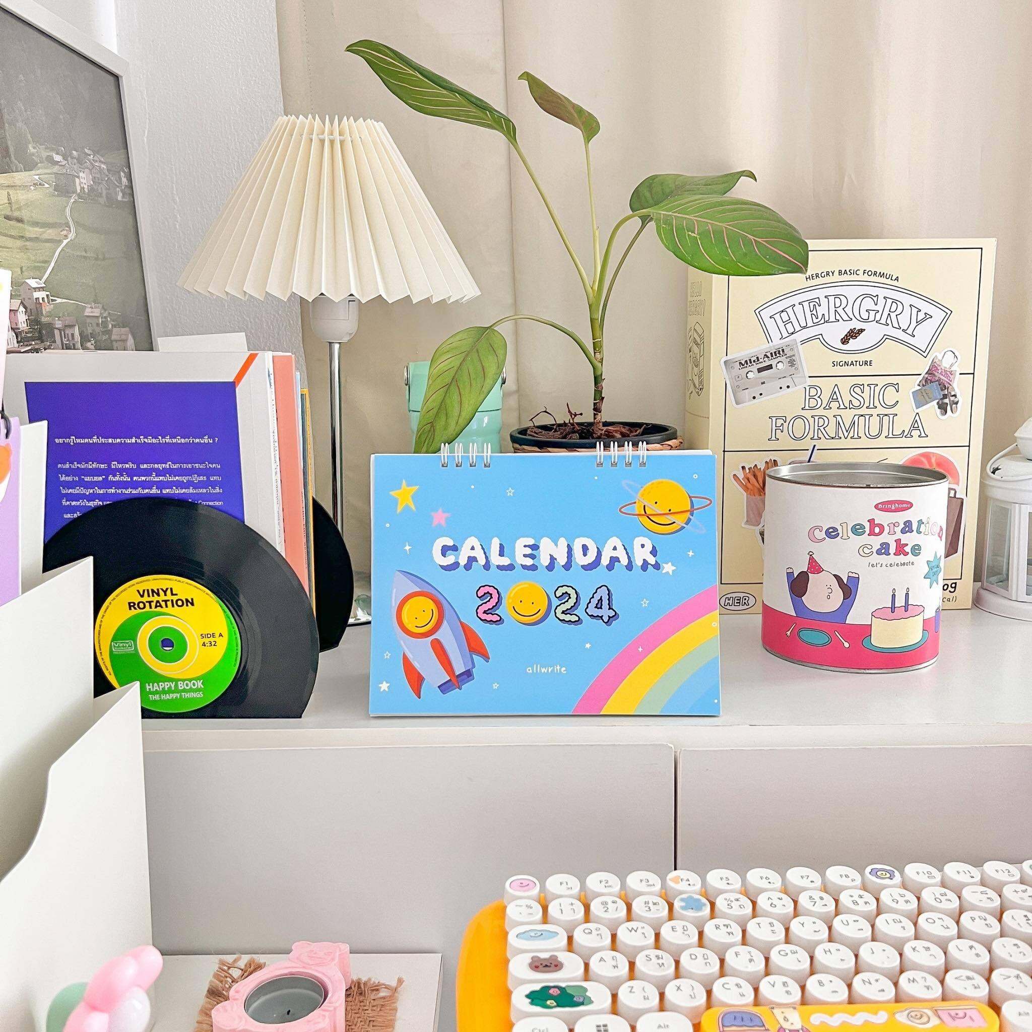 ปฎิทินอมยิ้ม 2567 ปฏิทินตั้งโต๊ะ CALENDAR 2567/2024 มีวันหยุดไทย ...