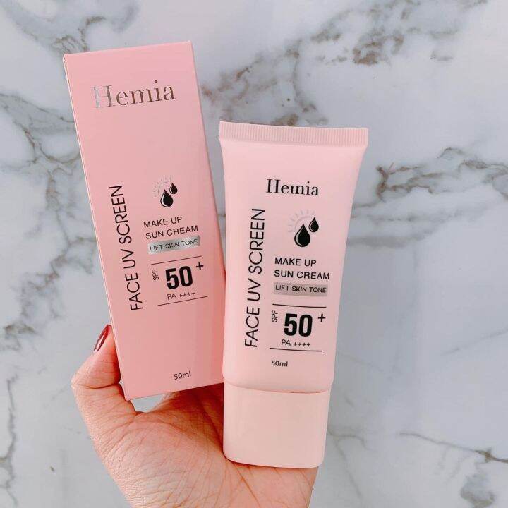 Kem chống nắng trang điểm Hemia Hàn Quốc nâng tone bảo vệ da Face UV ...